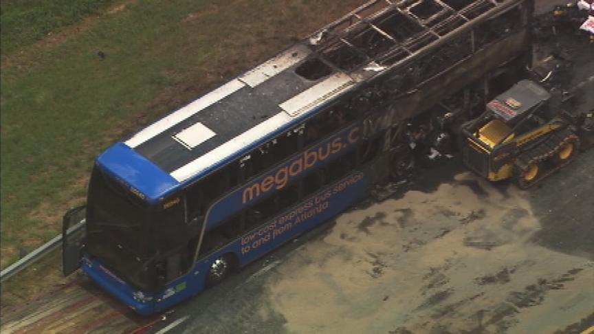 mega bus fire
