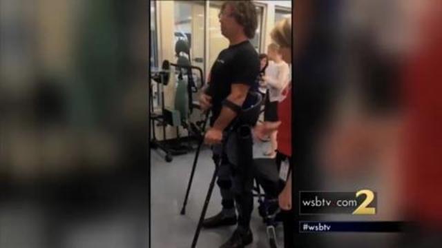 Paralyzed man able to walk again with help of mechanical device | WSB-TV