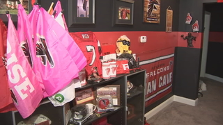 Ultimate fan shows off Falcons man cave | WSB-TV