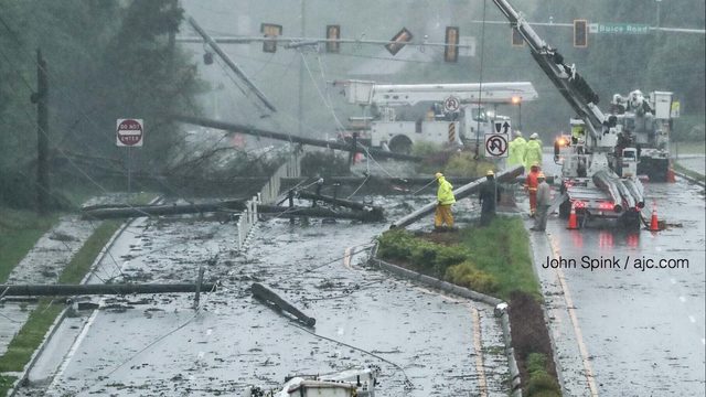 ATLANTA STORMS TODAY: Severe storms, heavy rains wash out roads, down ...